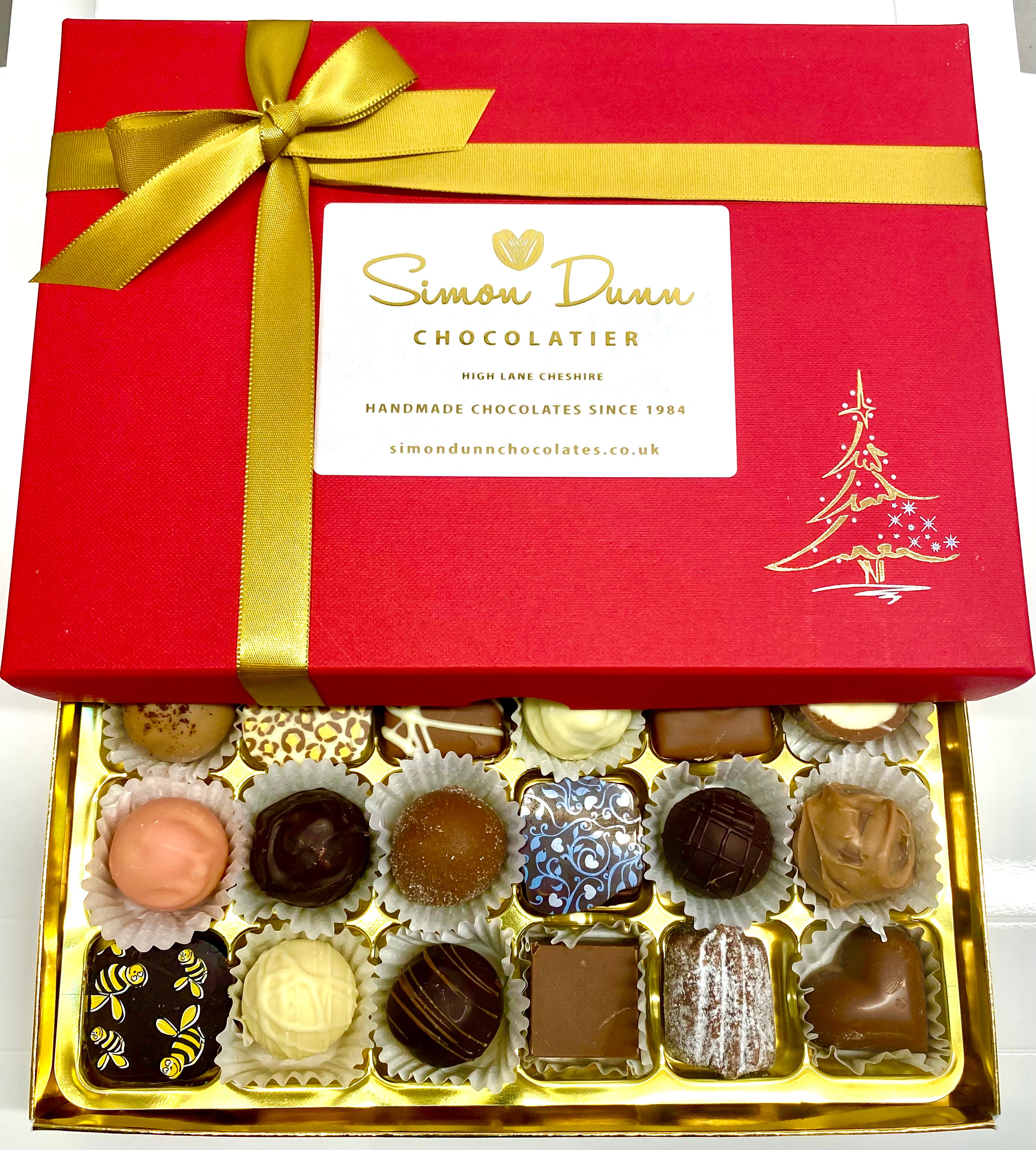 Luxury Christmas selection box (contains 12 handmade chocolates ...